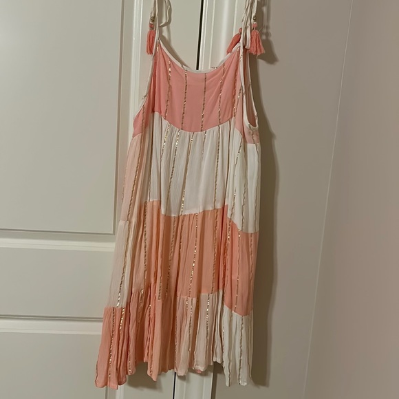 Dresses | Designer Boutique Coral And Cream Sundress | Poshmark